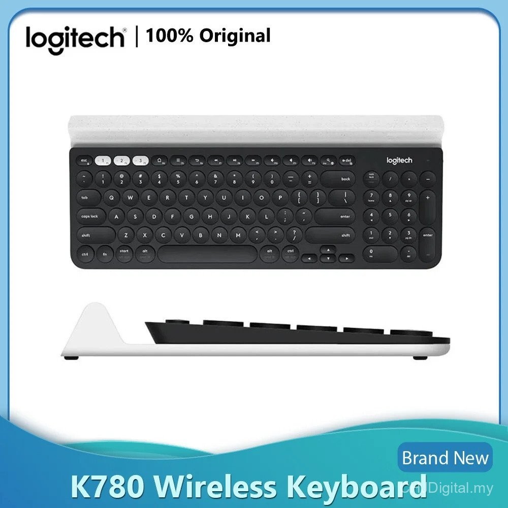 Logitech K780 Wireless Multi-Device Keyboard for Supports PC, Mac, iOS, Android, Fast Switching ...