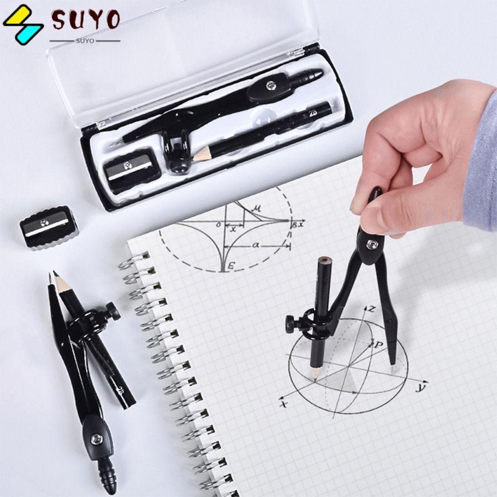 SUYO Drawing Compasses Set, Clip Pen Type Metal Draw Circle Tool ...
