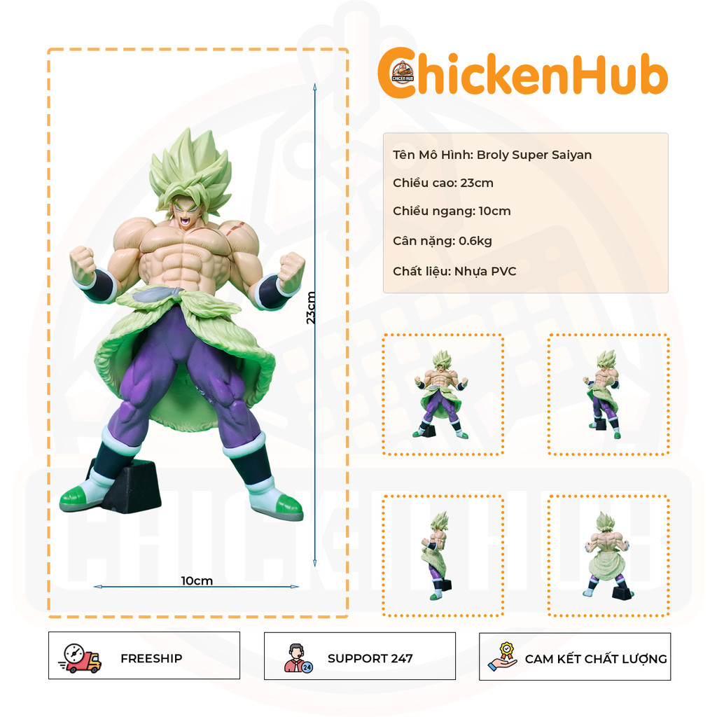 Dragon Ball Z Model: Broly Super Saiyan | Pvc material | Height 23cm ...