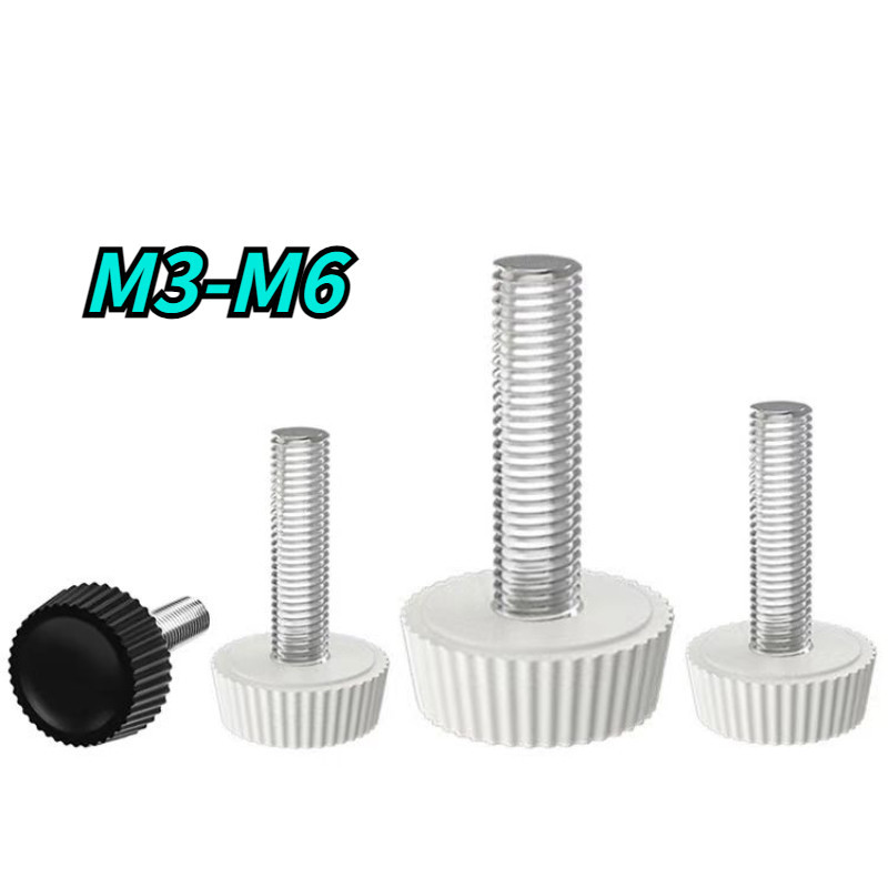 [HNK] White Plastic Hand Screw Rubber Head Screw Rubber Head Screw ...
