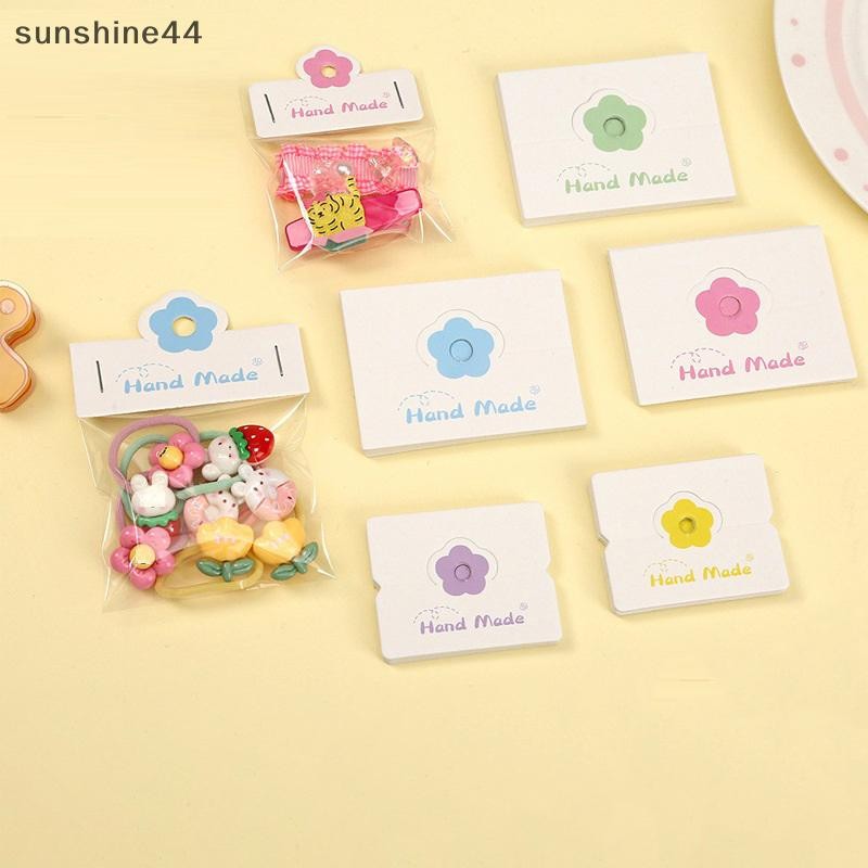 shine 100pcs/Lot Foldable Packaging Paper Cards Colorful Flowers Cards ...