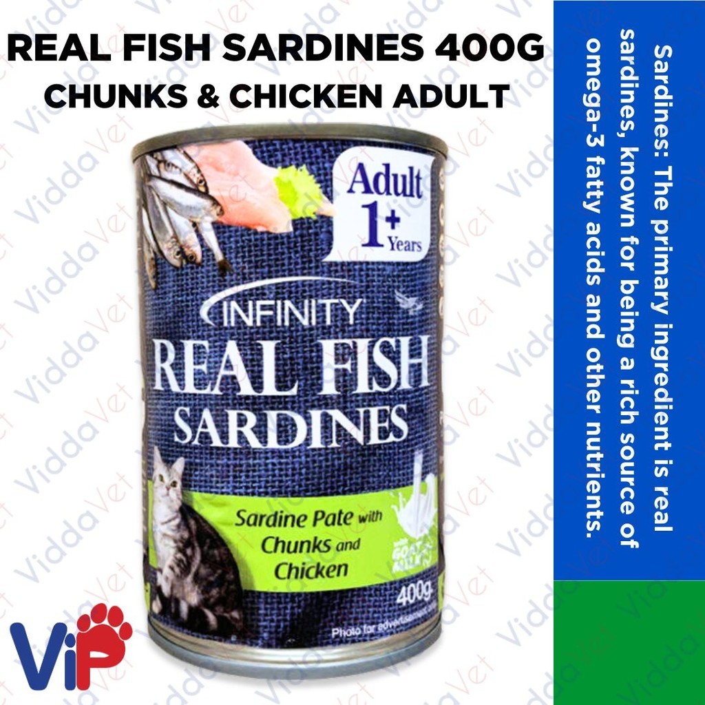 Infinity cat food Sardine and chicken, a high protein meal for active ...