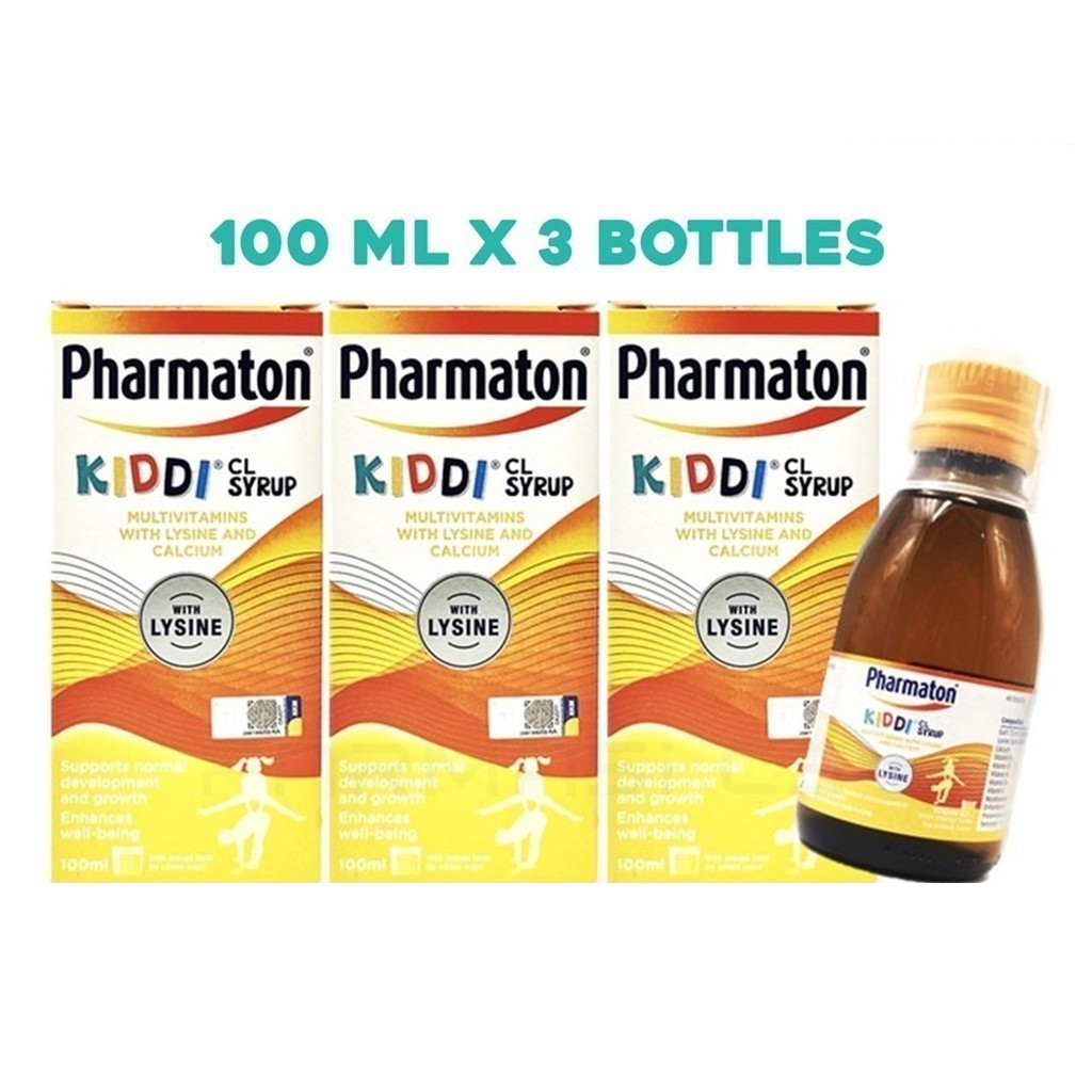 PROMO Pharmaton Kiddi CL Syrup 100ml x 3 Bottles (TRIPLE) EXP:02/2026 ...