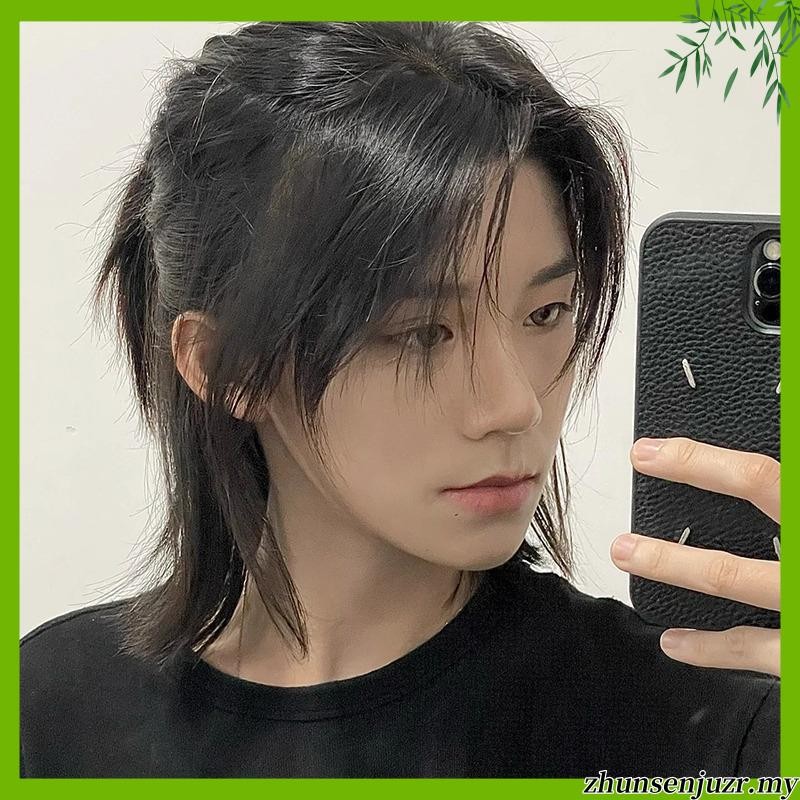 men HOTSELLING topi rambut palsu lelaki rambut palsu lelaki 2024 wig ...
