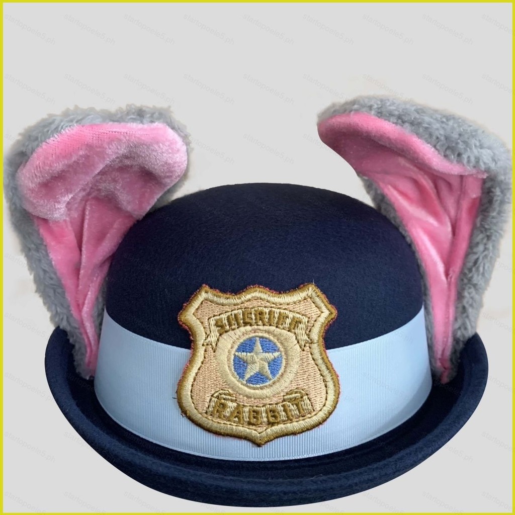 Sta5 Crazy Zootopia Judy Bunny Police Officer Hat Amusement park cos ...