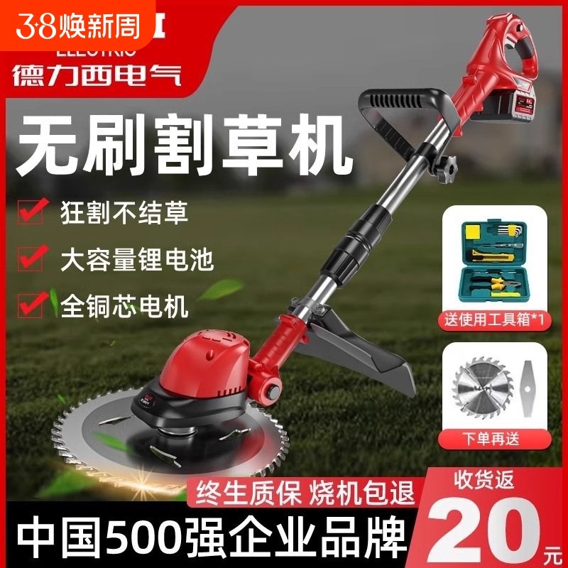 Delixi Electric Lithium Bateri Mesin Pemotong Rumput Rumah Kecil ...