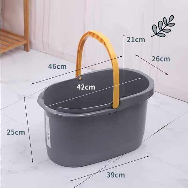 mop lantai mop lantai viral Thick Plastic Mop Bucket Squeeze Bucket ...