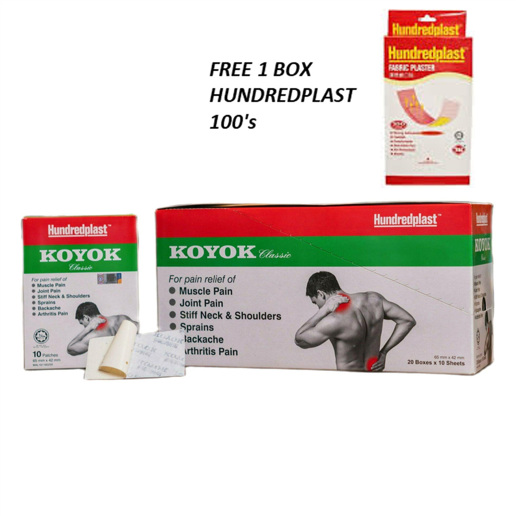Hundredplast Koyok 65mm x 42mm (10s x 20box) 1 outer FREE 1 ...