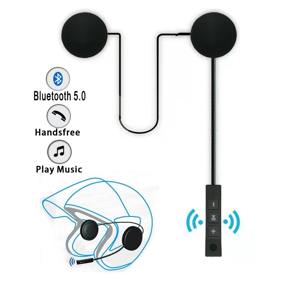Bluetooth Motorcycle Helmet Headset BT5.0 Wireless Riding Headphone Anti-interference Motor Bike ...