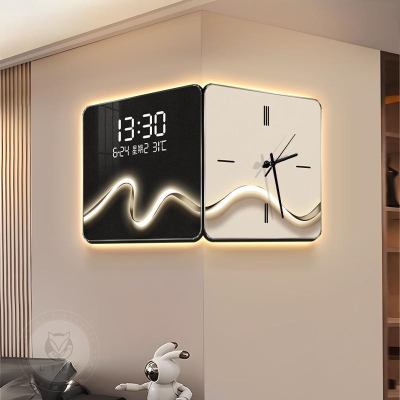 Modern minimalist living room corner clock 2025 new perpetual calendar ...