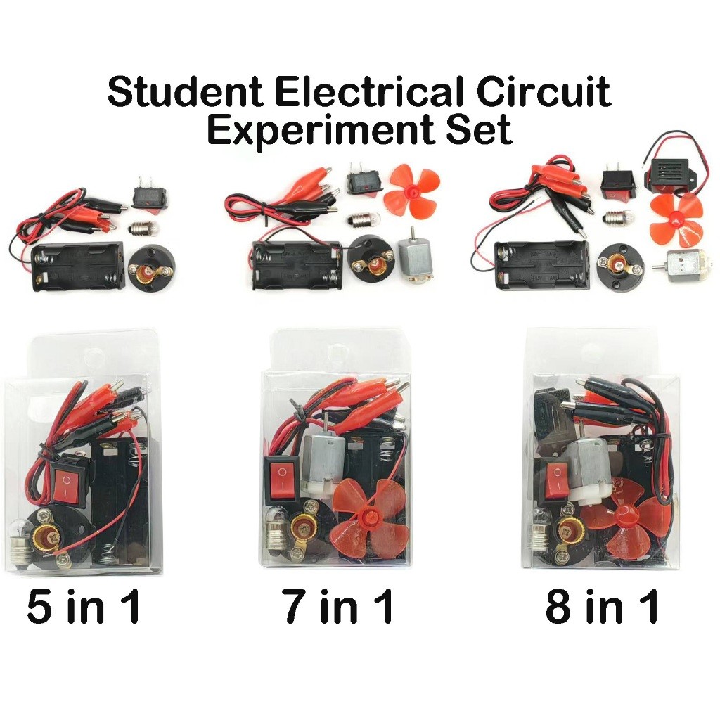 DIY Circuit Conductor Science Experiment kids Lab Bulb &Fan Set ...