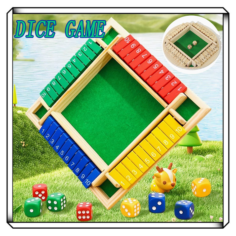 Dice Game Shut The Box Wooden Classic Family Math Game Digital Flop ...