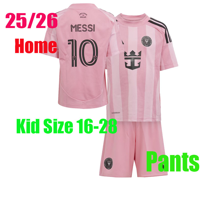 25/26 MESSI Jersey suit 25/26 SUAREZ Miami Home soccer clothe Kid kit ...