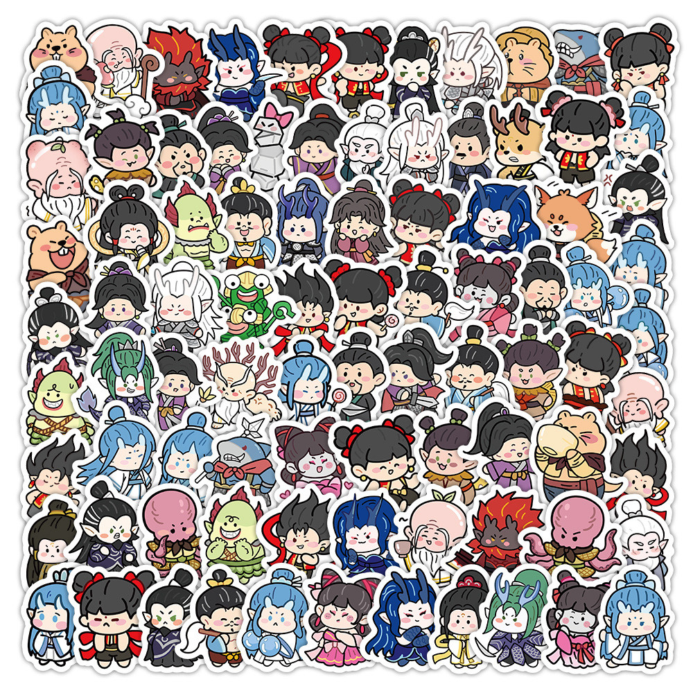 48-120pcs Ne Zha 2 Aobing Taiyi Zhenren Cartoon Stickers The Falling ...