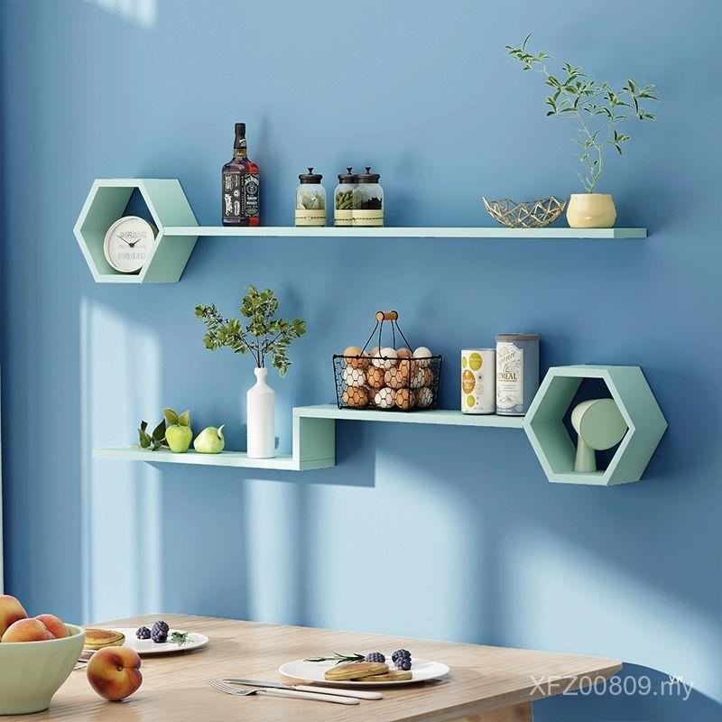 Lattice Bedroom Wall Cabinet Bookshelf Wall Hanging Wall Living Room Decoration Wall Creative ...