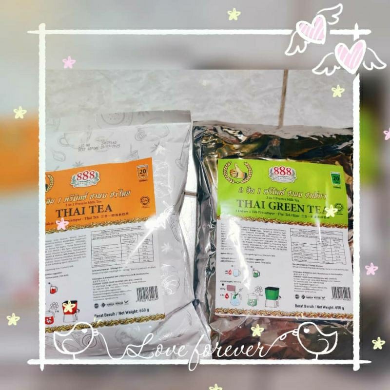 888 INSTANT Thai Tea/MilkTea, Green Tea (3 In 1)650g | Shopee Malaysia