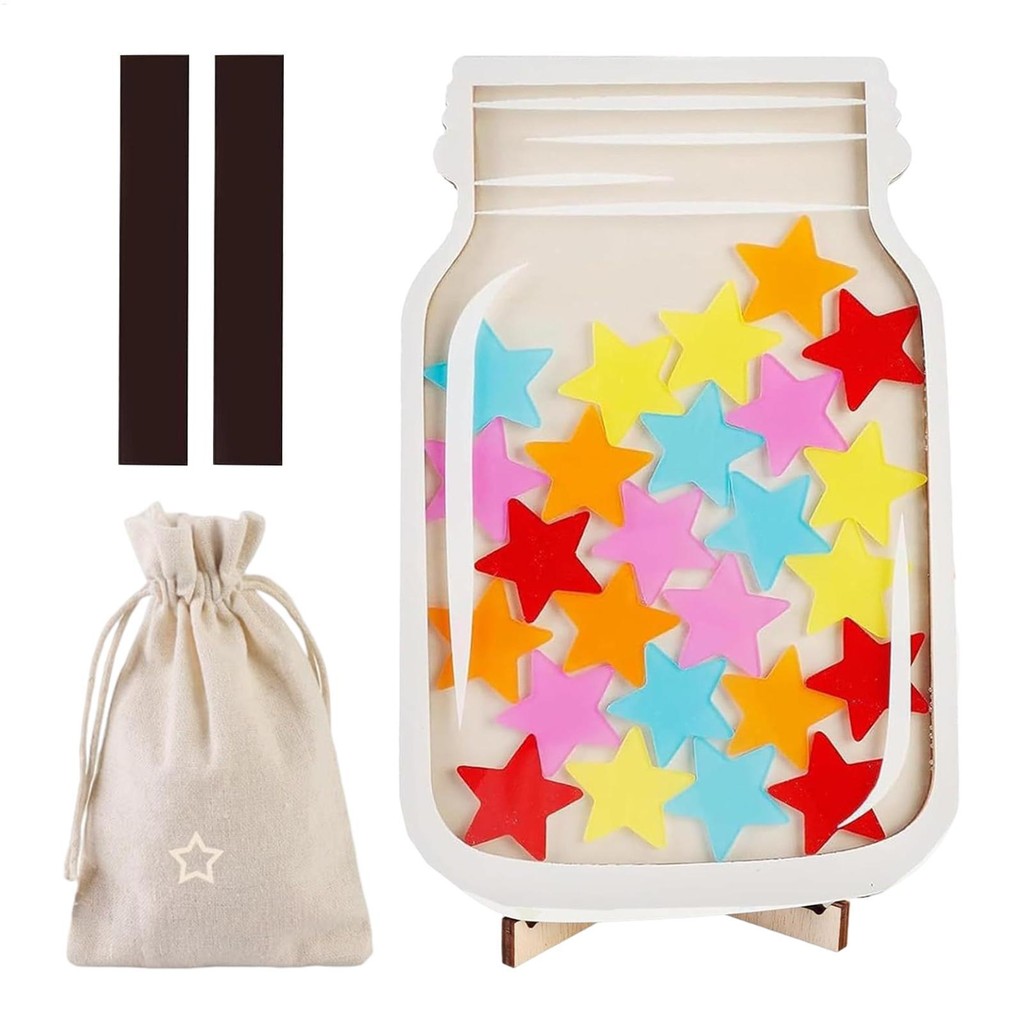 Reward Jar Magnetic Chart DIY Behavior Tracking System with Stars ...