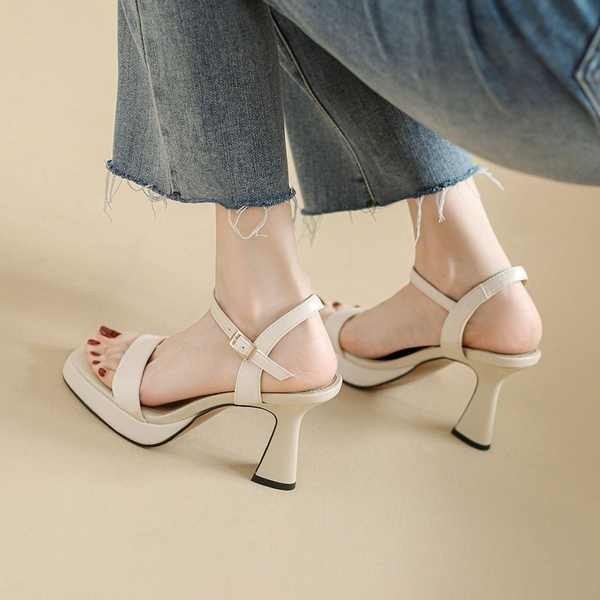 kasut heels heals women Sandal platform tumit tebal wanita bertumit ...