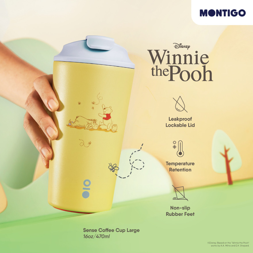 MONTIGO Winnie the Pooh & Eeyore Sense Coffee Cup Large 16Oz | Shopee ...