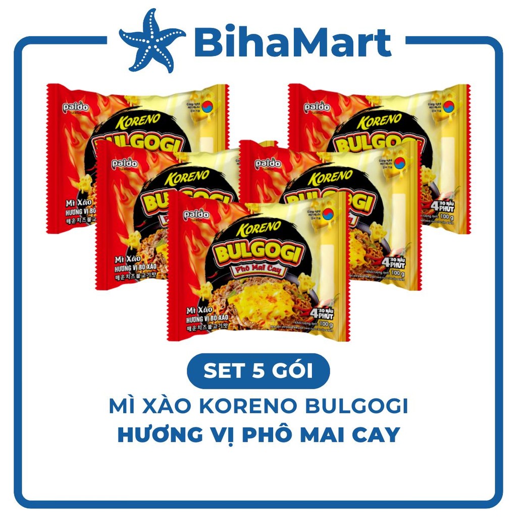 [SET5PACK] - PALDO - Koreno Bulgogi Fried Noodles Spicy Cheese Flavor ...