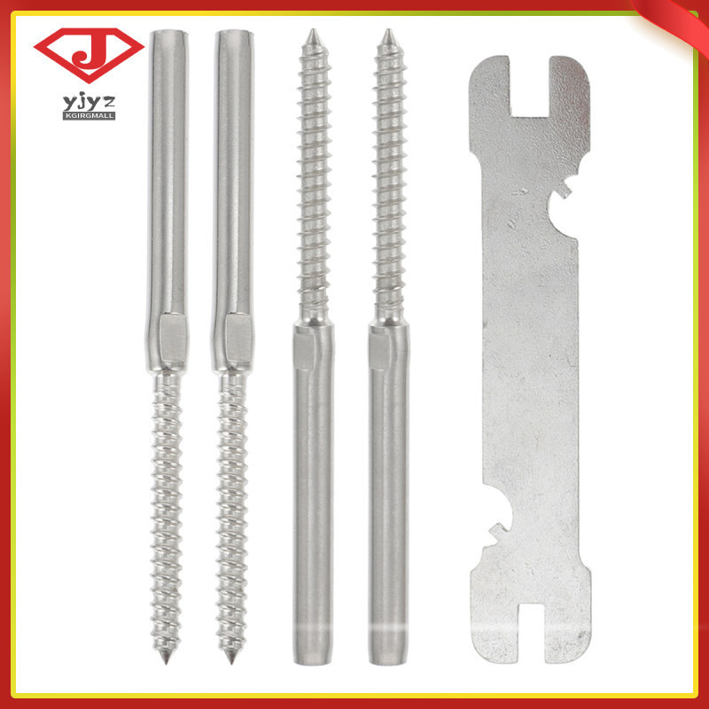 Steel Deck Railing Kit 1/8 Hardwares Stainless Cable Screws for ...