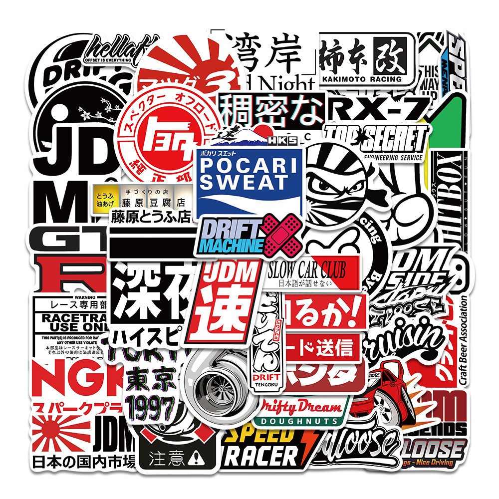 JAPAN Various Warning Stickers For JDM INS logo sticker Waterproof ...