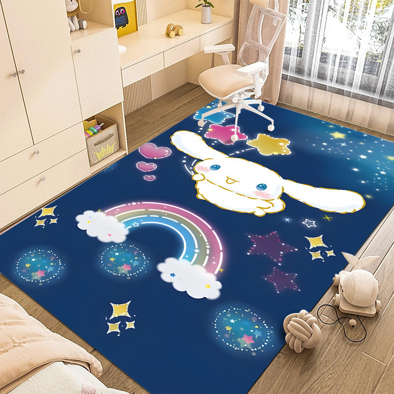 Cinnamoroll Bedroom Carpet Door Mat Cartoon Plush Floor Mat Cute Round ...