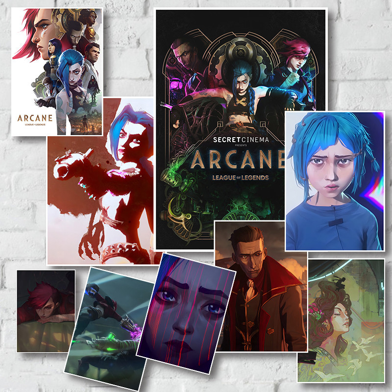 Arcane character anime retro kraft paper decorative painting room ...