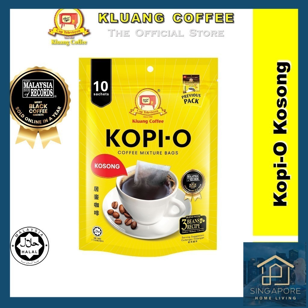 Kluang Coffee Cap Televisyen Kopi O Kosong (10 sachets x 1 pack) Kopi-O ...