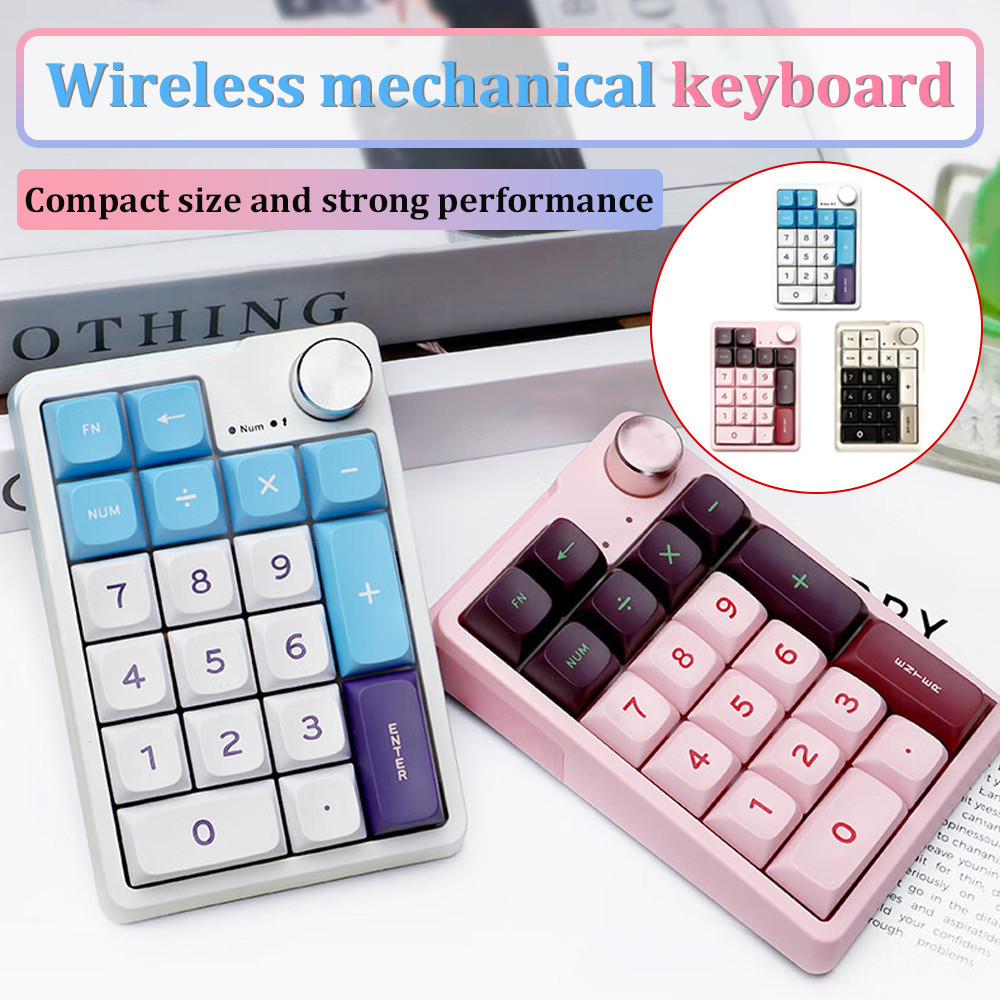 Kzzik20 Macro Keypad Wireless Numeric Keypad Programming Custom Knob Keyboard Rgb Mini Button
