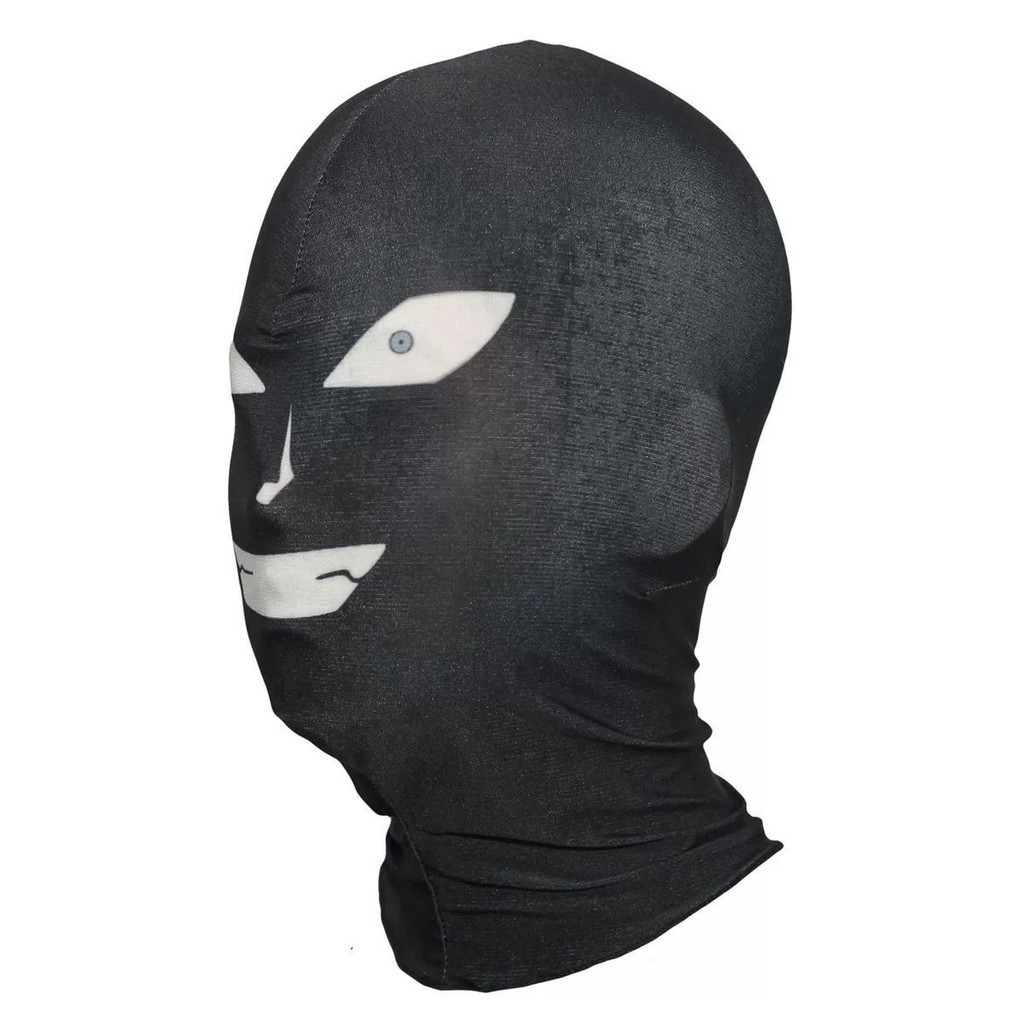 Detective Conan Cosplay Mask Black Shadow Man Headgear Surprised Smile ...