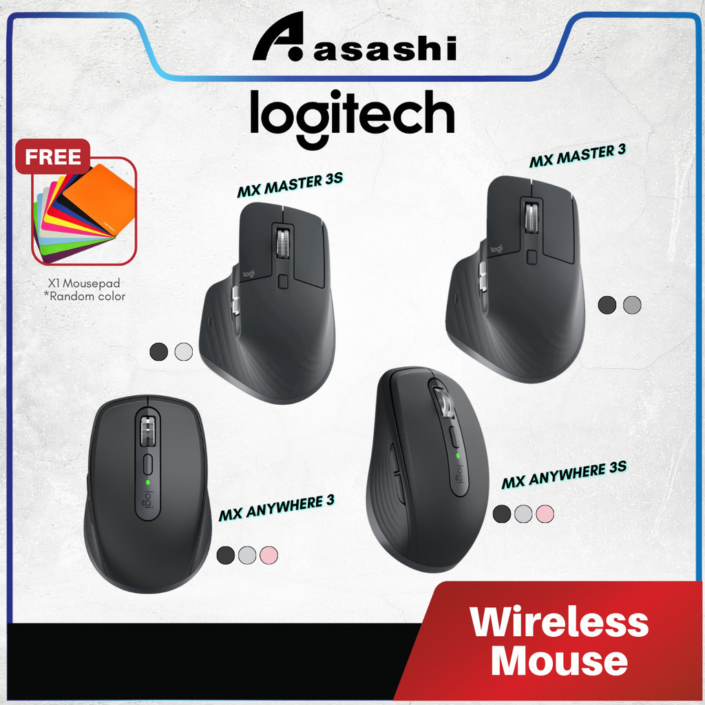 Logitech MX Master 3 / Anywhere 3 Anywhere 3S / Master 3s Wireless Mouse with Hyper-fast Scroll ...
