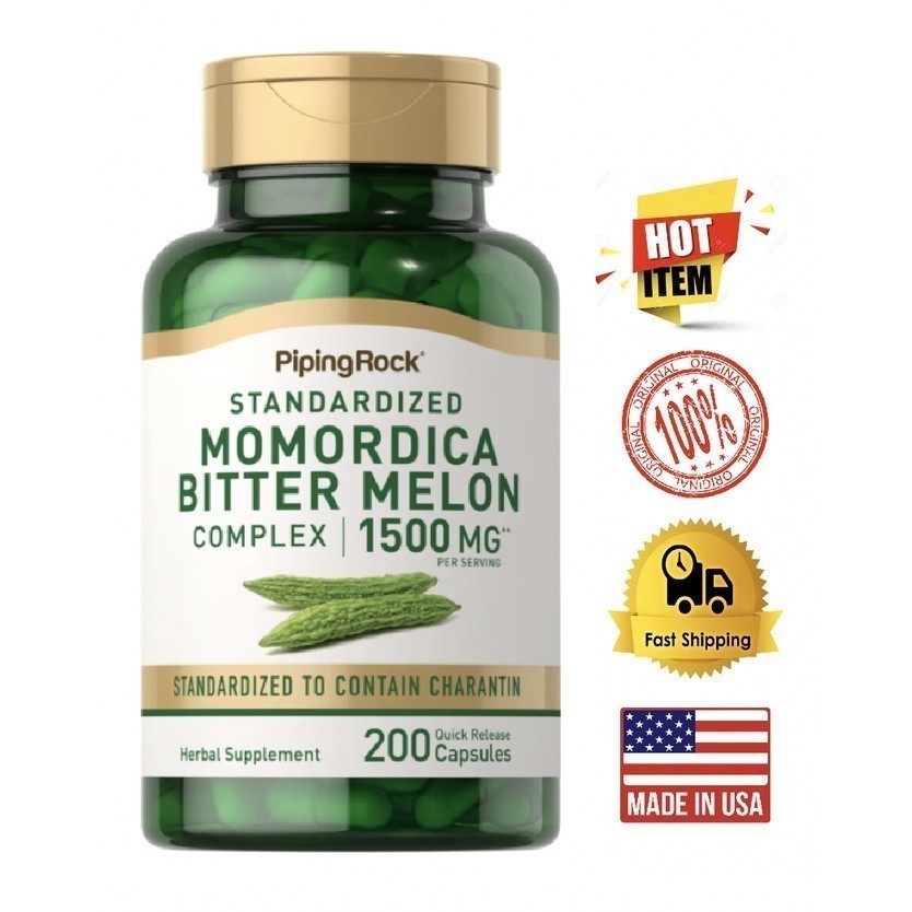 Ready Stocks Momordica Bitter Melon Standardized, 500 mg, 200 Capsules ...