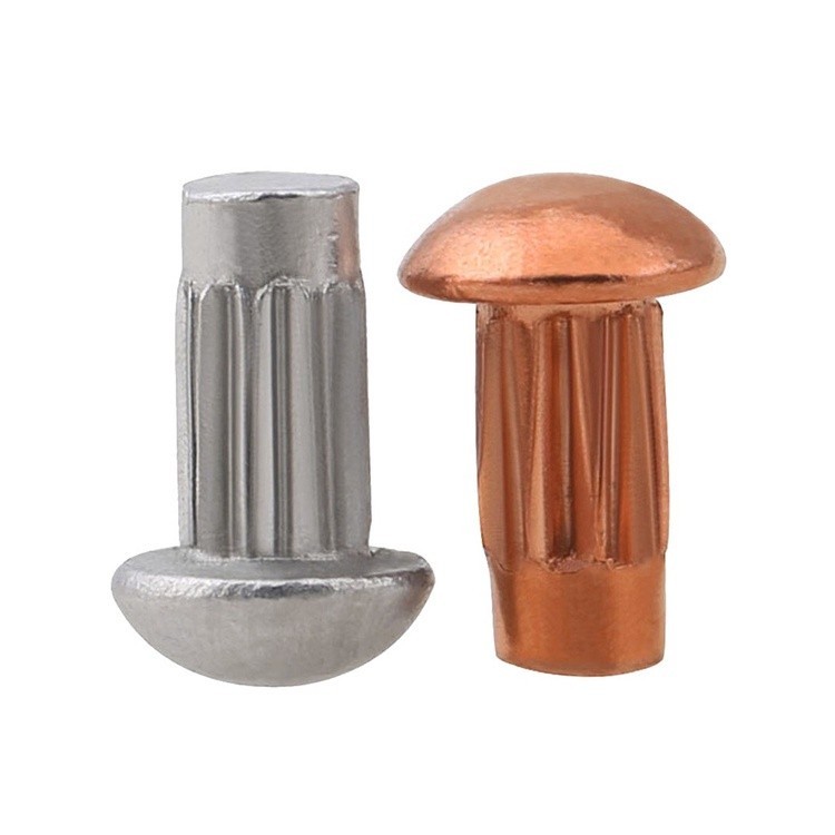 M2 M2.5 M3 M4 Purple Copper/Aluminum Button Round Head Knurled Shank ...
