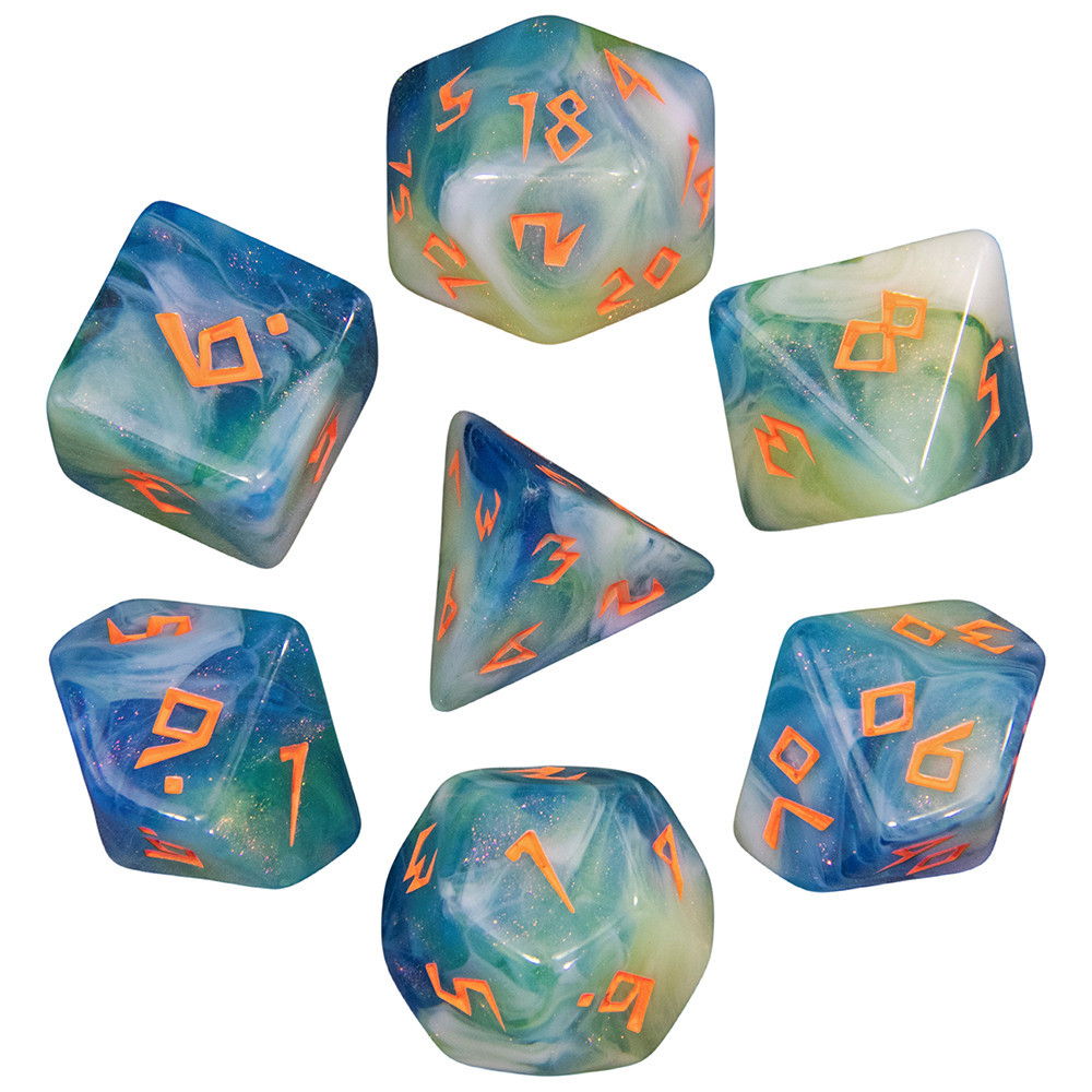 Mixed Color Glitter DND Dice,Polyhedron Dice Set 7-Piece D4 D6 D8 D10 ...