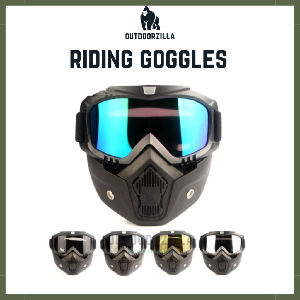 Rider Goggles Mask Full Face Mask Face Helmet Detachable Windproof ...