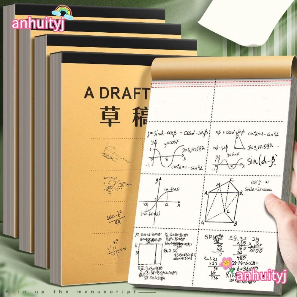 LANJ 50/100 Sheets Draft Paper, Tearable Partition/Blank Math ...