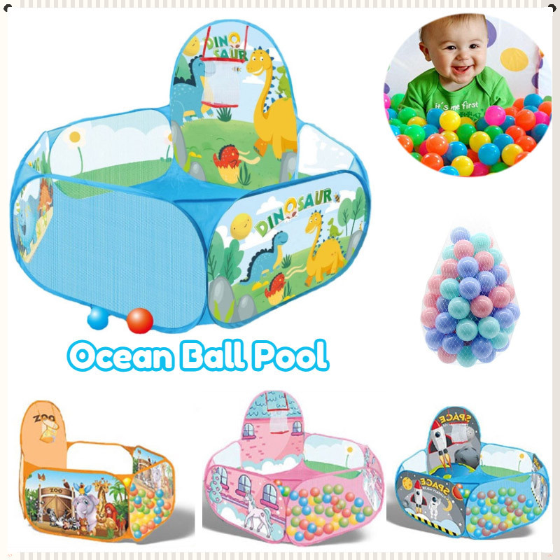 Baby Ocean Ball Pit Pool Playtent for Kids Camping Tunnel Swim Pool ...