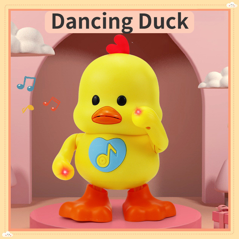 Electric Dancing Duck Toy Robot with Music Cute Duck Preschool ...