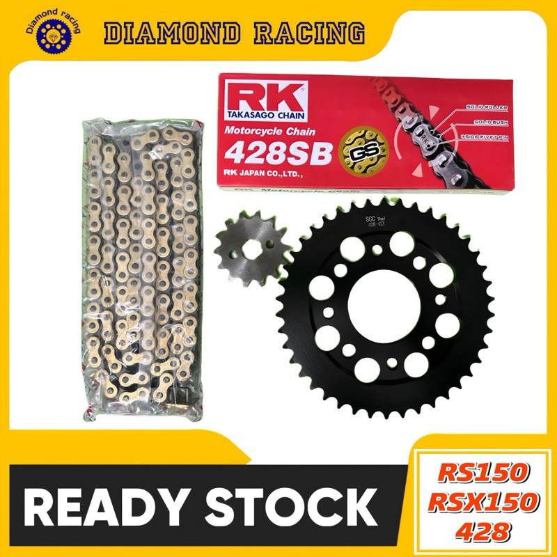 RS150 RXS150 428 SCC Black Sprocket Combo RK/RKM/SSS/Diamond Racing ...