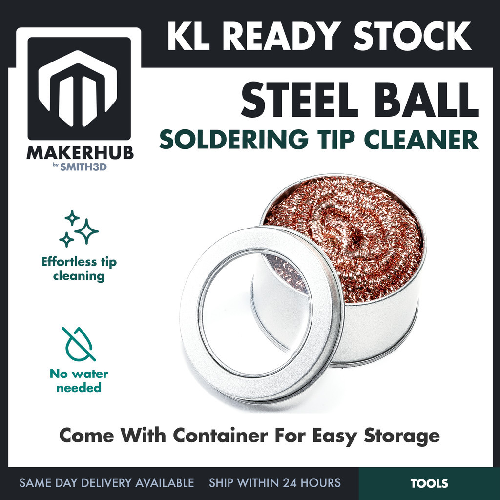 Soldering Iron Tip Cleaner with Container Steel Ball Tip Cleaning ...