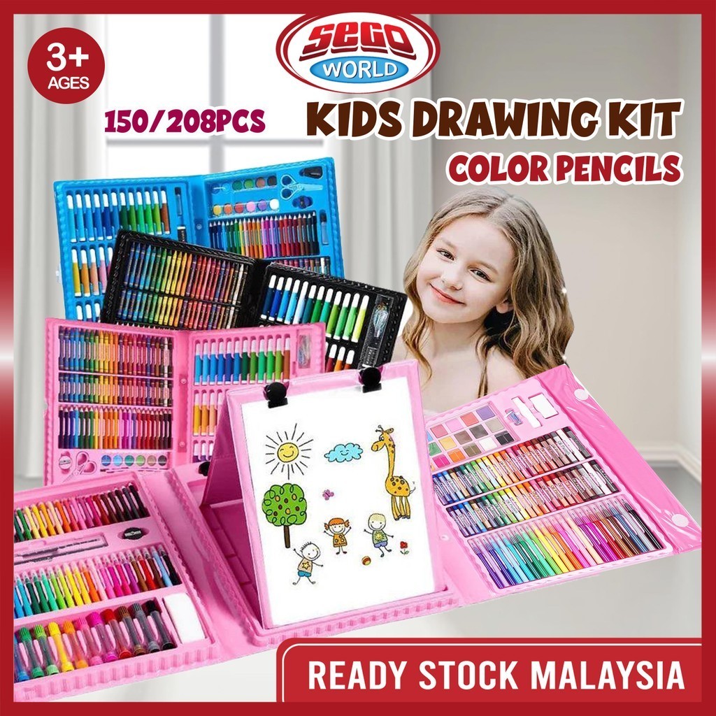 Kids Color Pencil Set Painting Pen Colour Crayon Marker Pensel Drawing ...