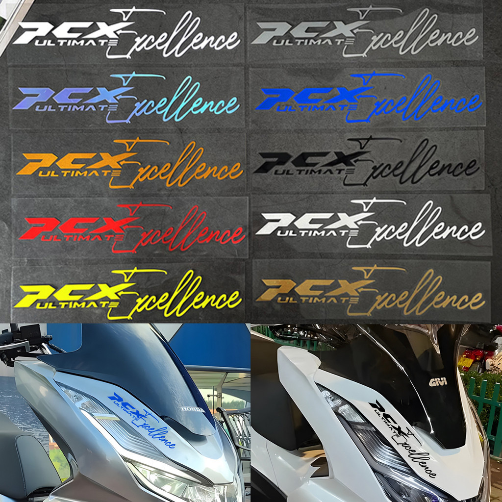 Honda PCX Logo Badge Sticker Reflective Motorcycle Body Windshield Pull ...