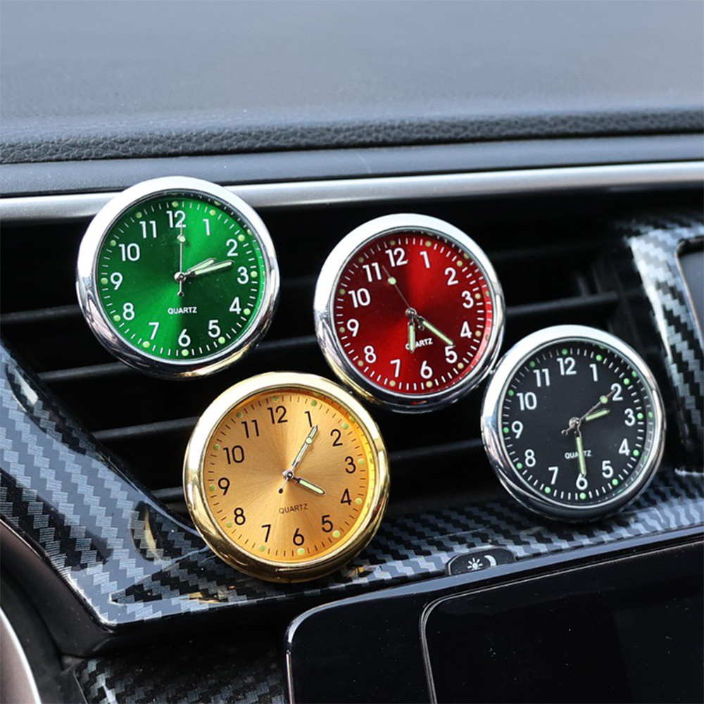 Car air outlet luminous watch Small luminous digital quartz clock car ...