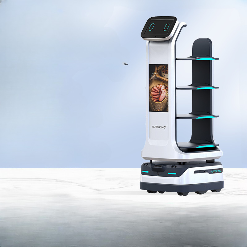 New Cat Face Restaurant Hotel Smart Food Delivery Robot delivers food ...