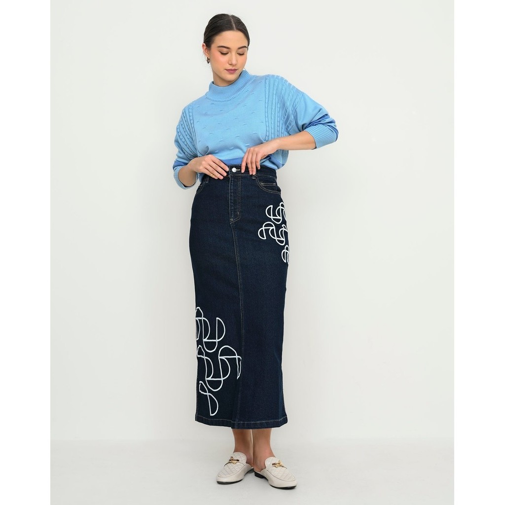 Geulis.id RAENNE DENIM SKIRT/DENIM SKIRT (2Colors) | Shopee Malaysia