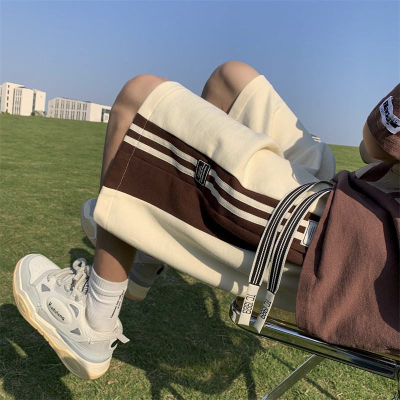 American shorts, men's five point shorts, teenagers breathable trendy ...