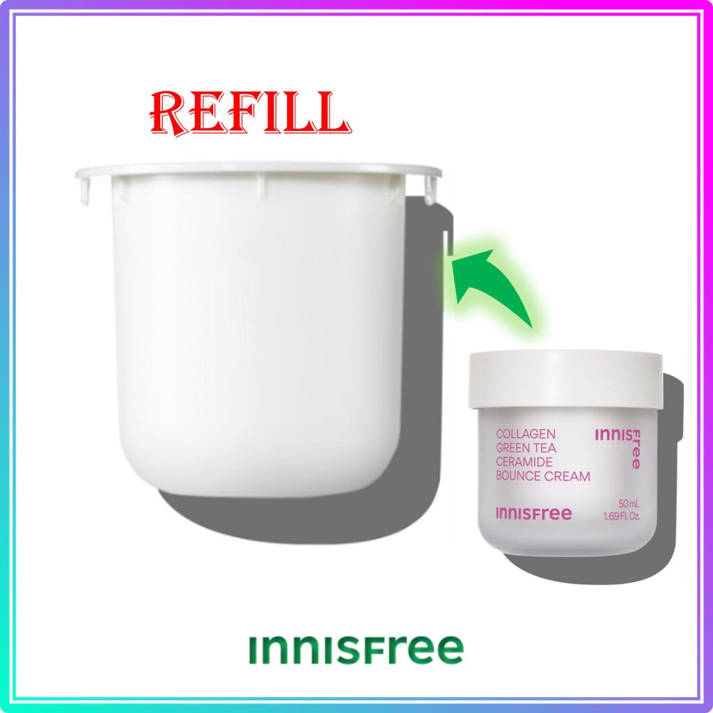 Innisfree Collagen Green Tea Ceramide Bounce Cream [Refill] 50ml ...