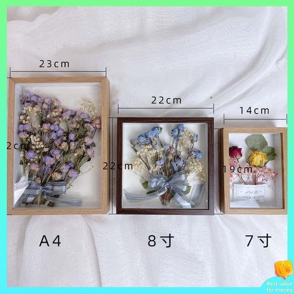 mahar frame mas kahwin frame Bingkai foto bunga kering, spesimen tiga ...