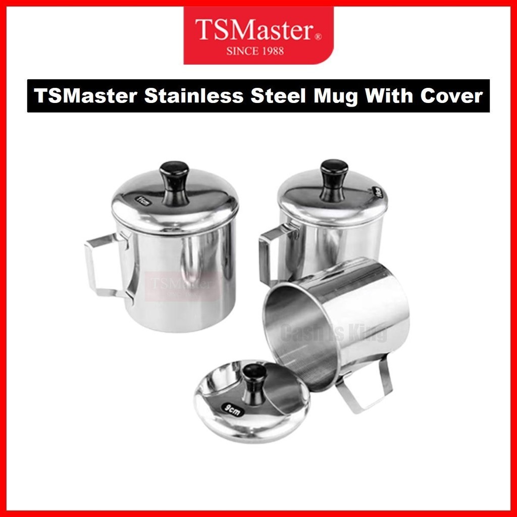 Cash is King TSMaster SUS201 Stainless Steel Mug With Cover /Cawan Besi ...